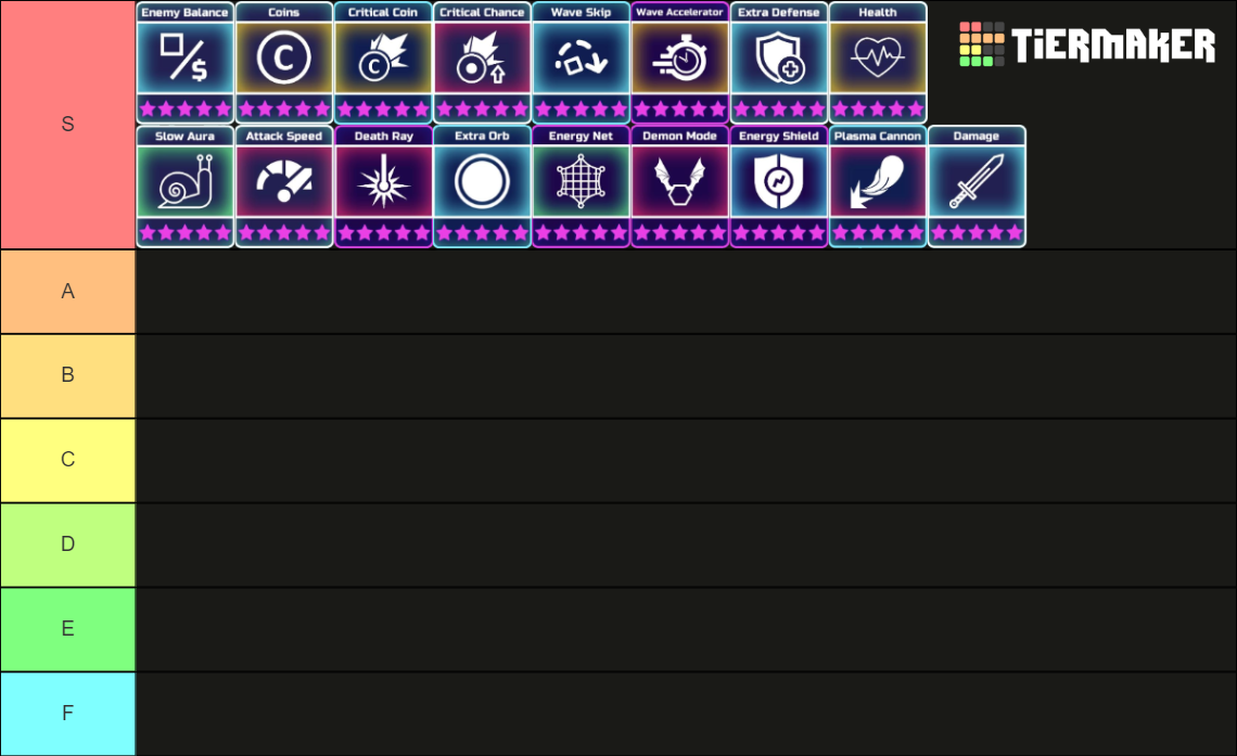 The Tower Game Card Tierlist Set Tier List (Community Rankings) - TierMaker