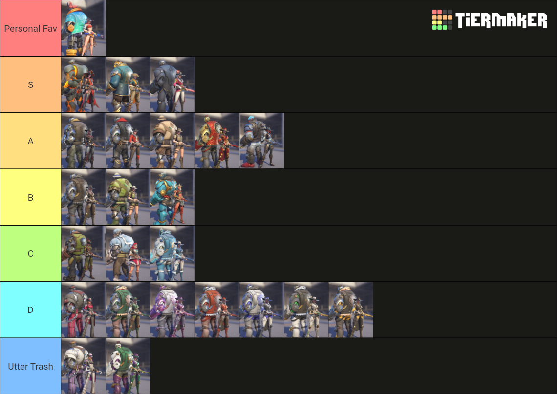 Overwatch 2 Hero Skins: Ashe (as of 4/23, season 4) Tier List ...