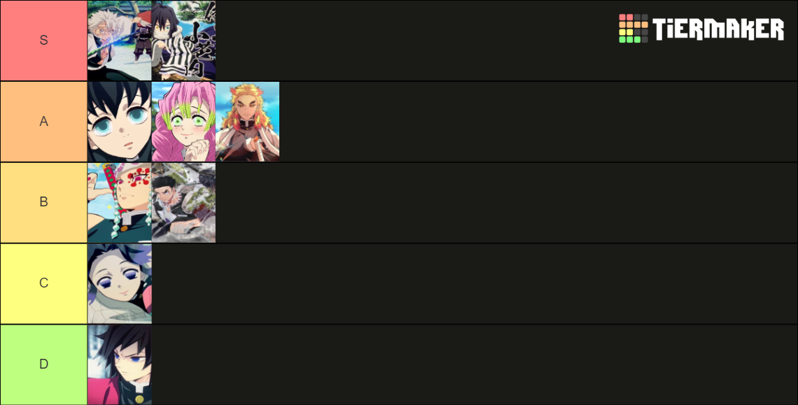 Demon Slayer Hashira ! Tier List (Community Rankings) - TierMaker