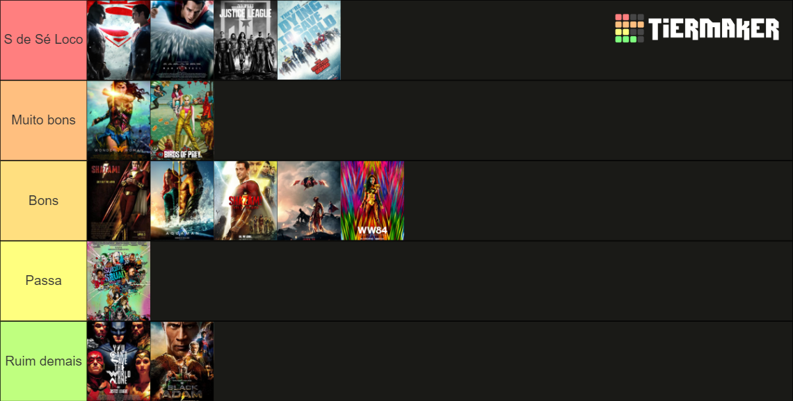 DC Extended Universe Tier List (Community Rankings) - TierMaker