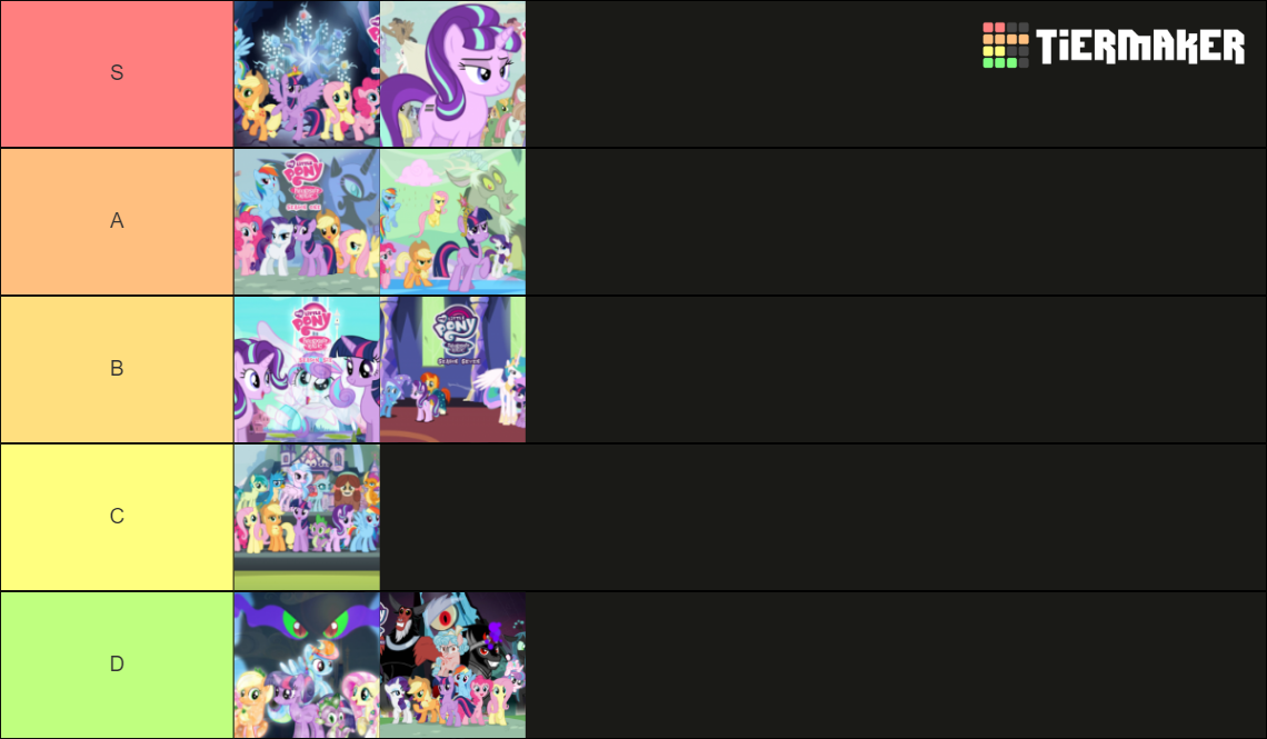 Every Season of MLP Ranked Tier List (Community Rankings) - TierMaker
