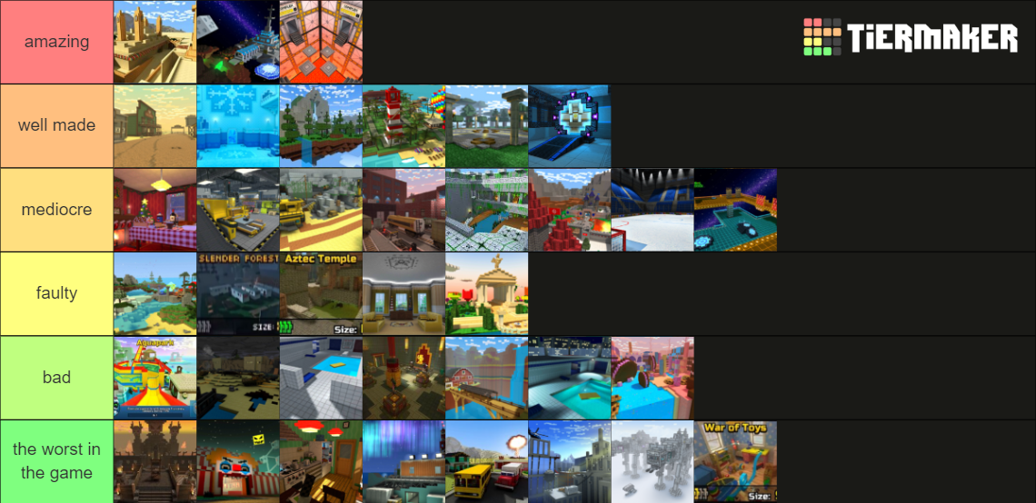 ranking pg3d maps from all version Tier List (Community Rankings ...