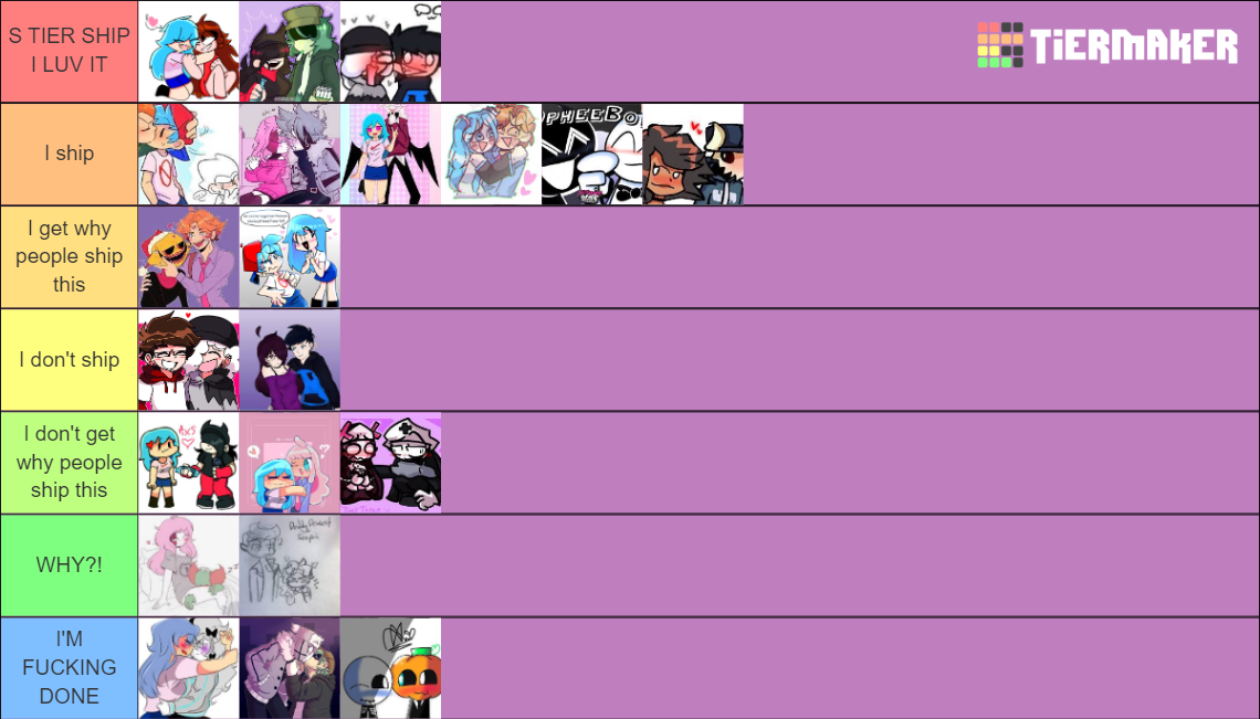 FNF ships Tier List (Community Rankings) - TierMaker