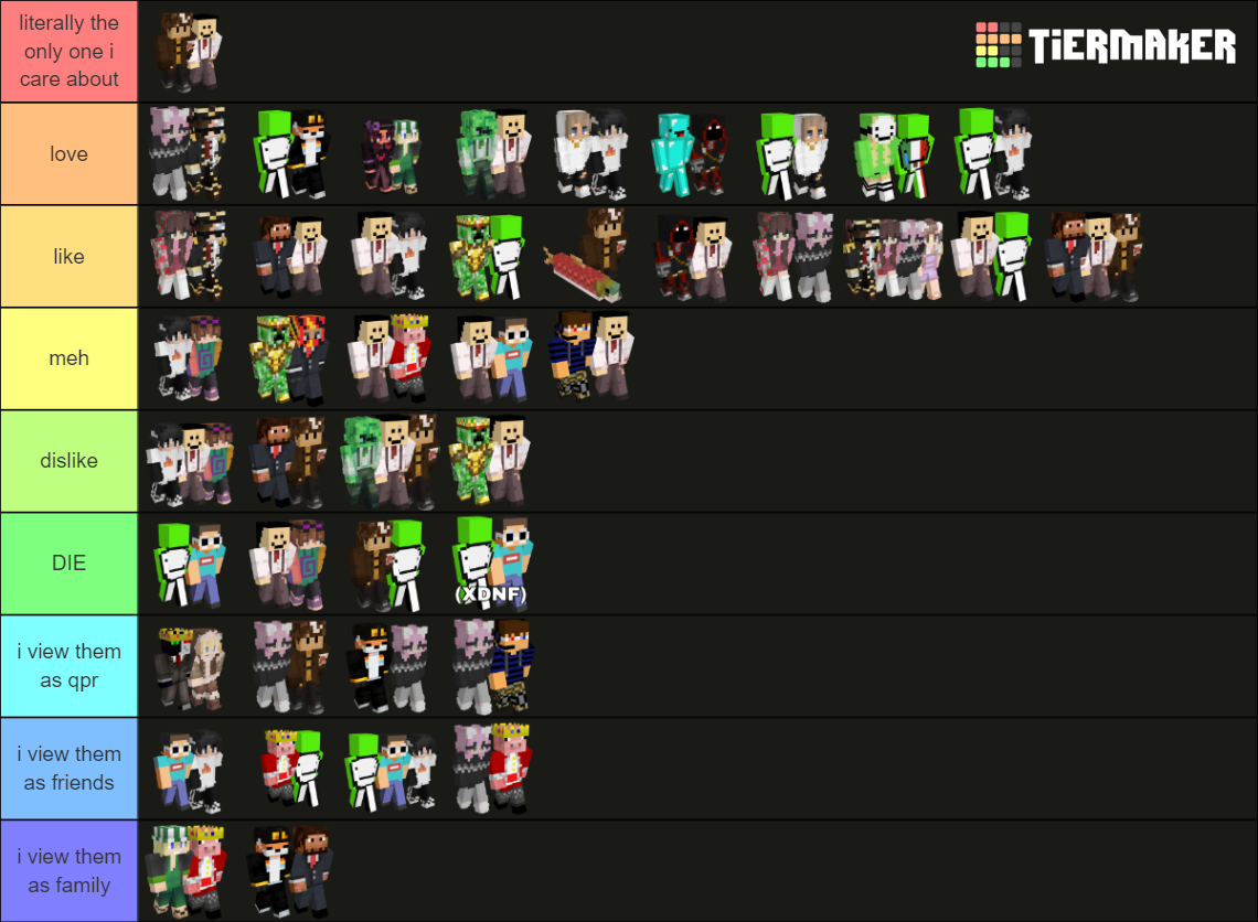 Ultimate Dream SMP Ships Tier List (Community Rankings) - TierMaker
