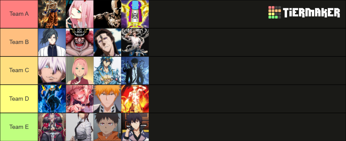 Anime Team Battles Tier List (Community Rankings) - TierMaker
