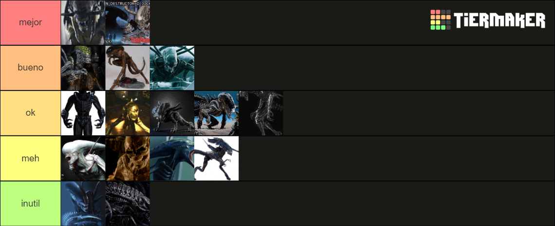 MEJOR alien o xenomorfo Tier List (Community Rankings) - TierMaker
