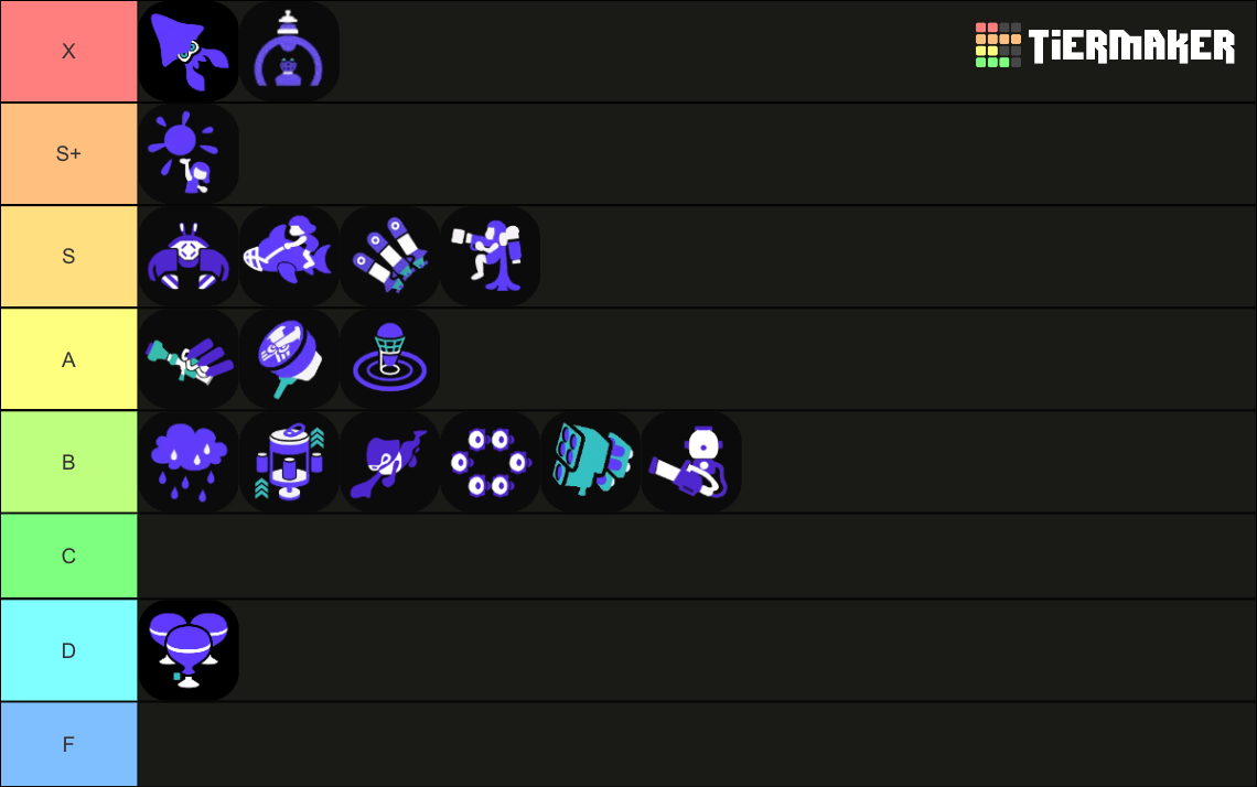 Splatoon 3 All Specials Tier List (Community Rankings) - TierMaker