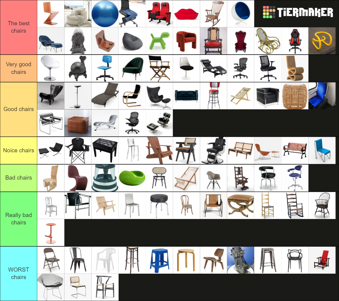 Chair Tier List (Community Rankings) - TierMaker