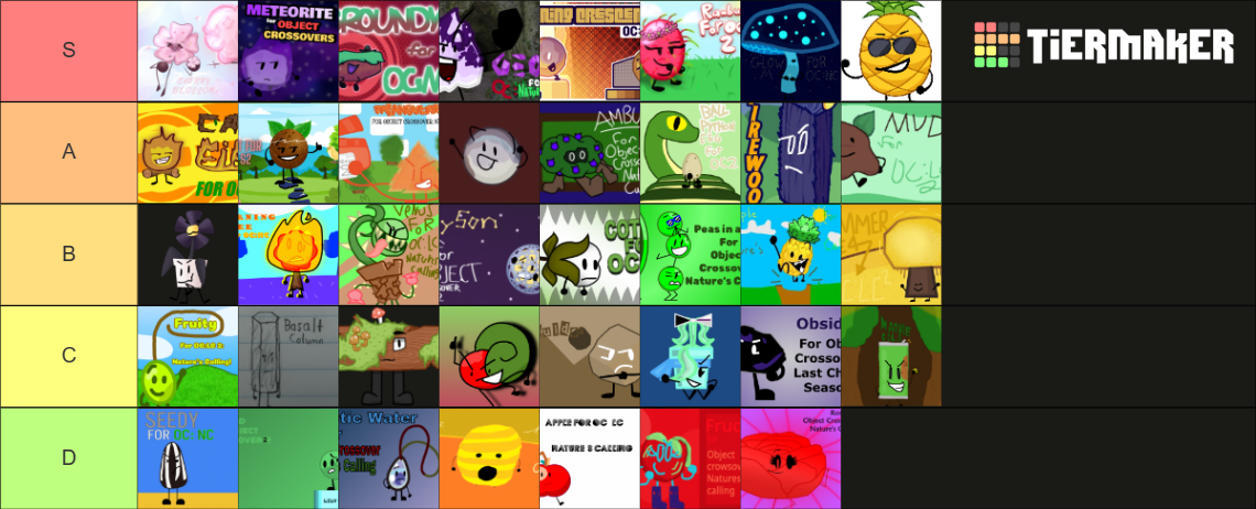 Object Crossover: Nature's Calling s2 Sign Ups Tier List (Community ...