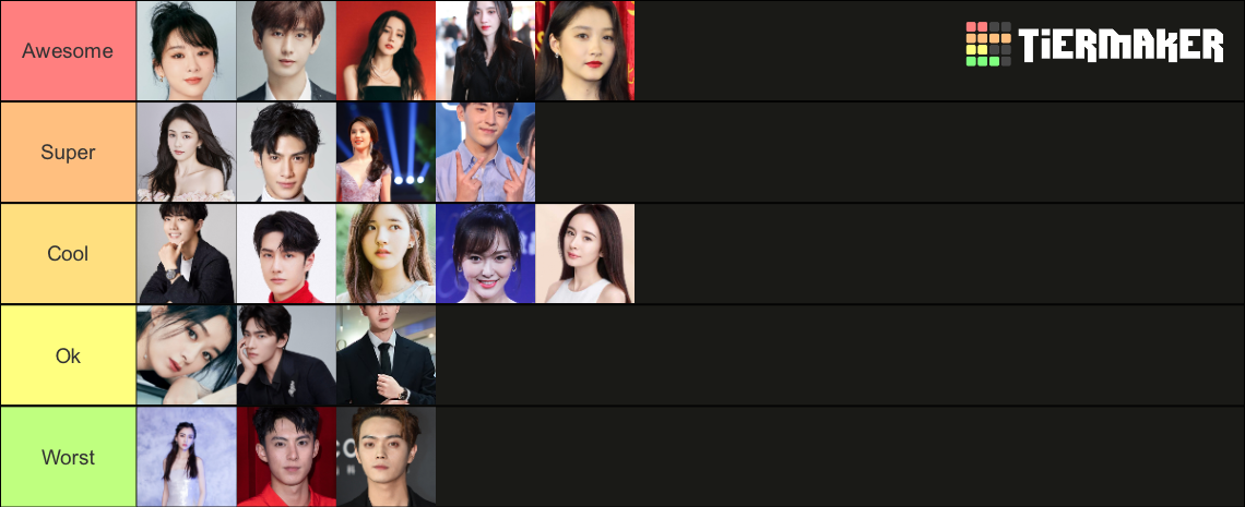 Chinese actors and actresses Tier List (Community Rankings) - TierMaker