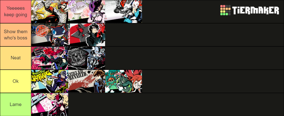 Persona 5 Royal: All Out Attack Finishers Tier List (Community Rankings ...