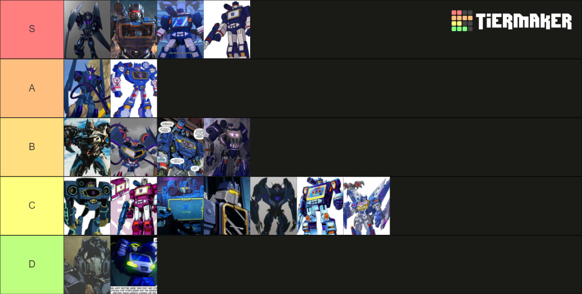 Soundwave designs Tier List (Community Rankings) - TierMaker