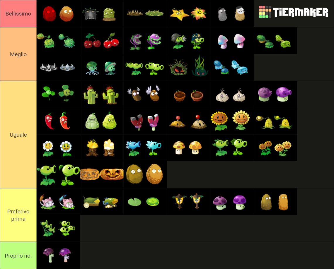 Plants VS Zombies Redesigned Plants (PVZ1 VS PVZ2) Tier List (Community ...