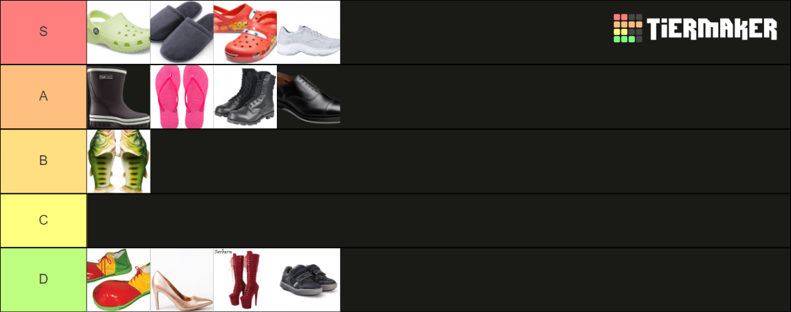 Shoe Tier List (Community Rankings) - TierMaker