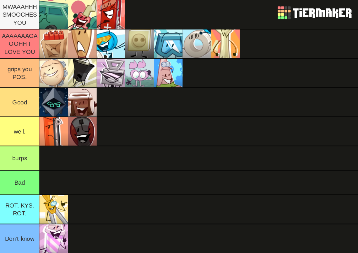 SFAIM characters Tier List (Community Rankings) - TierMaker