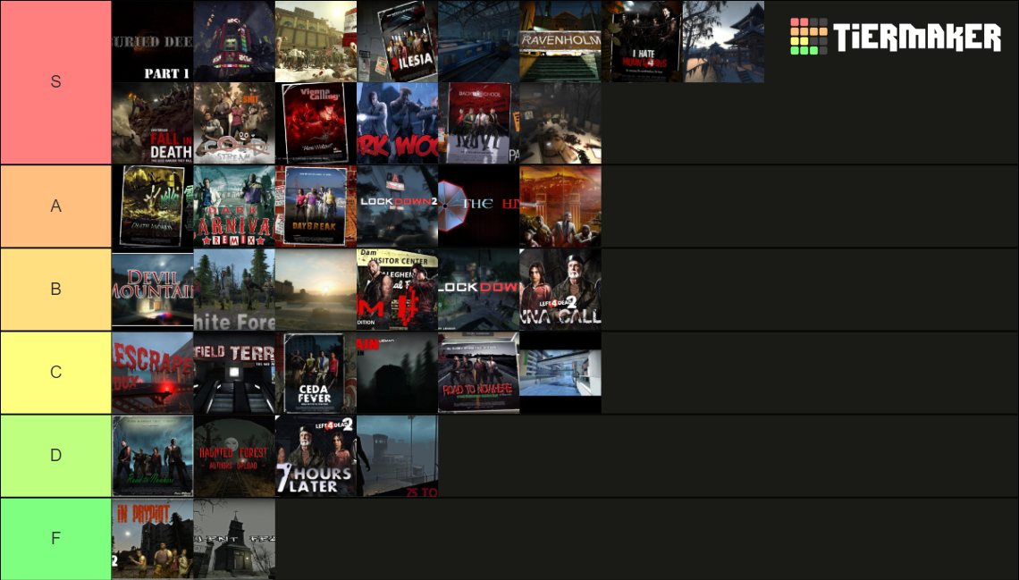 Custom Left 4 dead 2 campaings Tier List (Community Rankings) - TierMaker