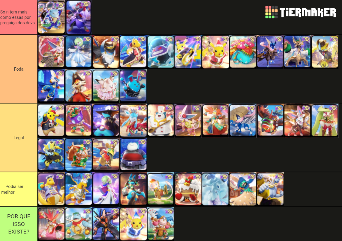 Pokemon Unite Skins tier 4 and 5 Tier List (Community Rankings) - TierMaker