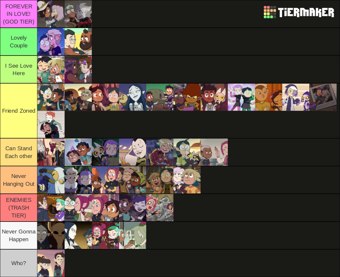 The Owl House Ships(All Full Seasons Included) Tier List (Community ...