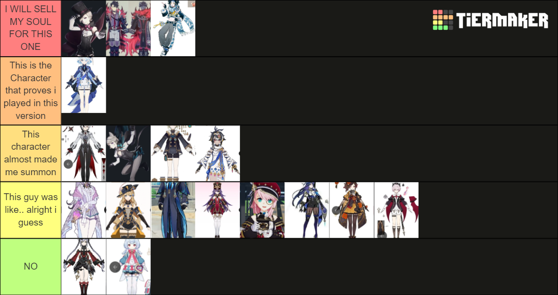Fontain summoning tire list Tier List (Community Rankings) - TierMaker
