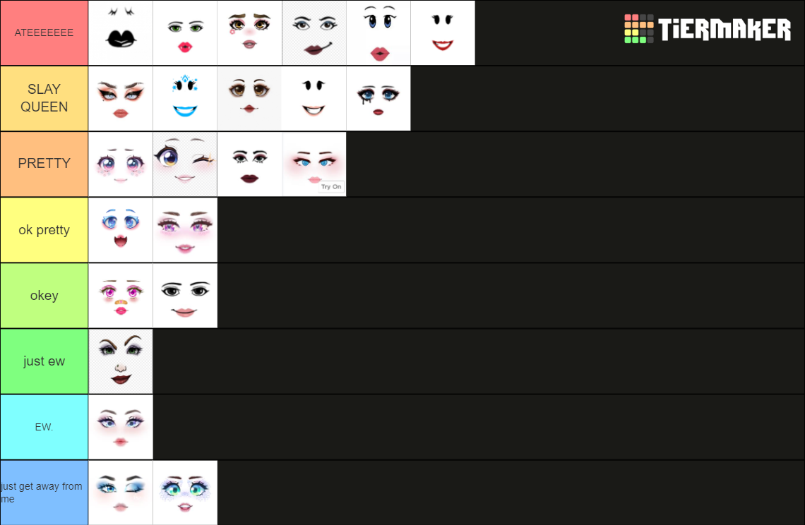 Roblx barbie faces and some other toy code facess Tier List (Community ...