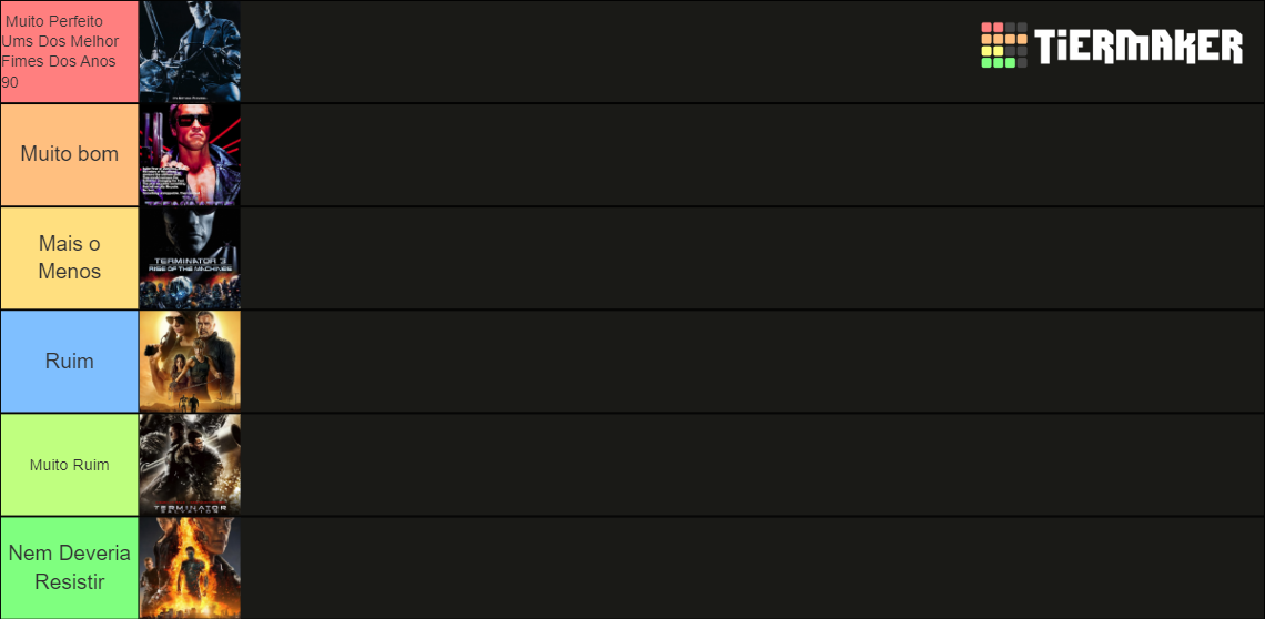 Terminator Flim Ranking Tier List (Community Rankings) - TierMaker