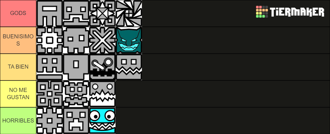 Geometry dash principal cubes Tier List (Community Rankings) - TierMaker