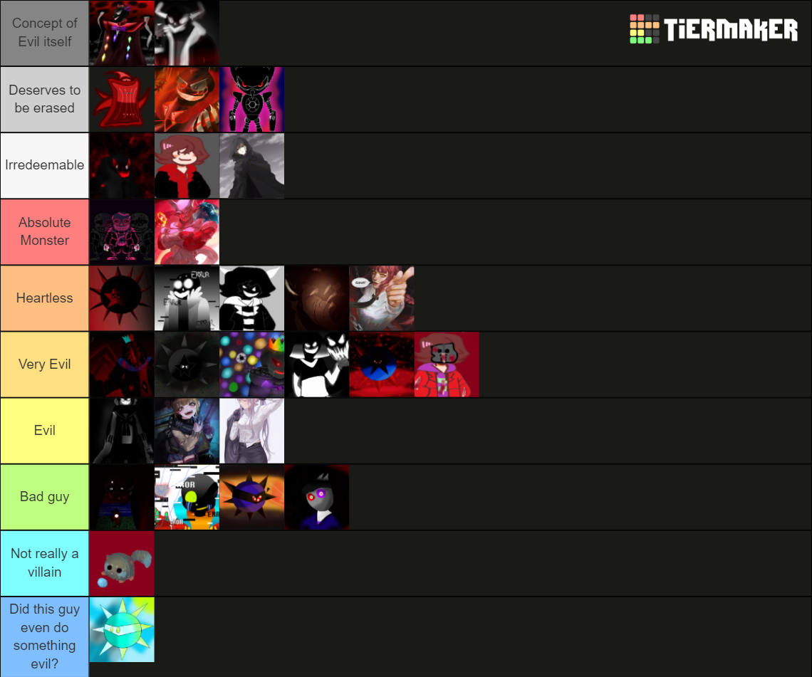 Most Evil Villain Tier List (Community Rankings) - TierMaker
