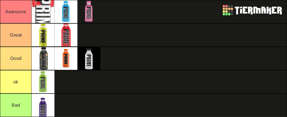 Prime flavors 2023 Tier List (Community Rankings) - TierMaker