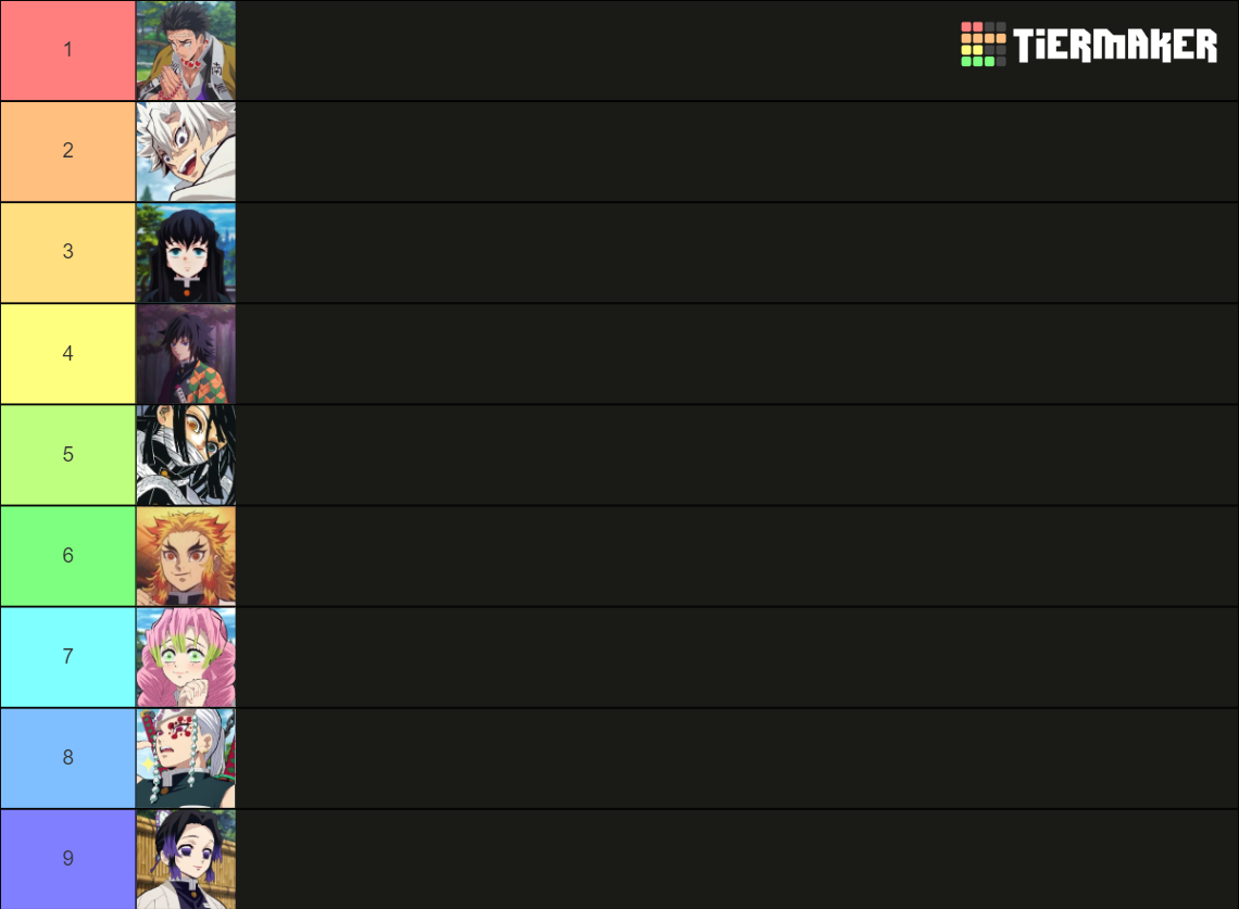 Hashira ranking 1 to 9 Tier List (Community Rankings) - TierMaker