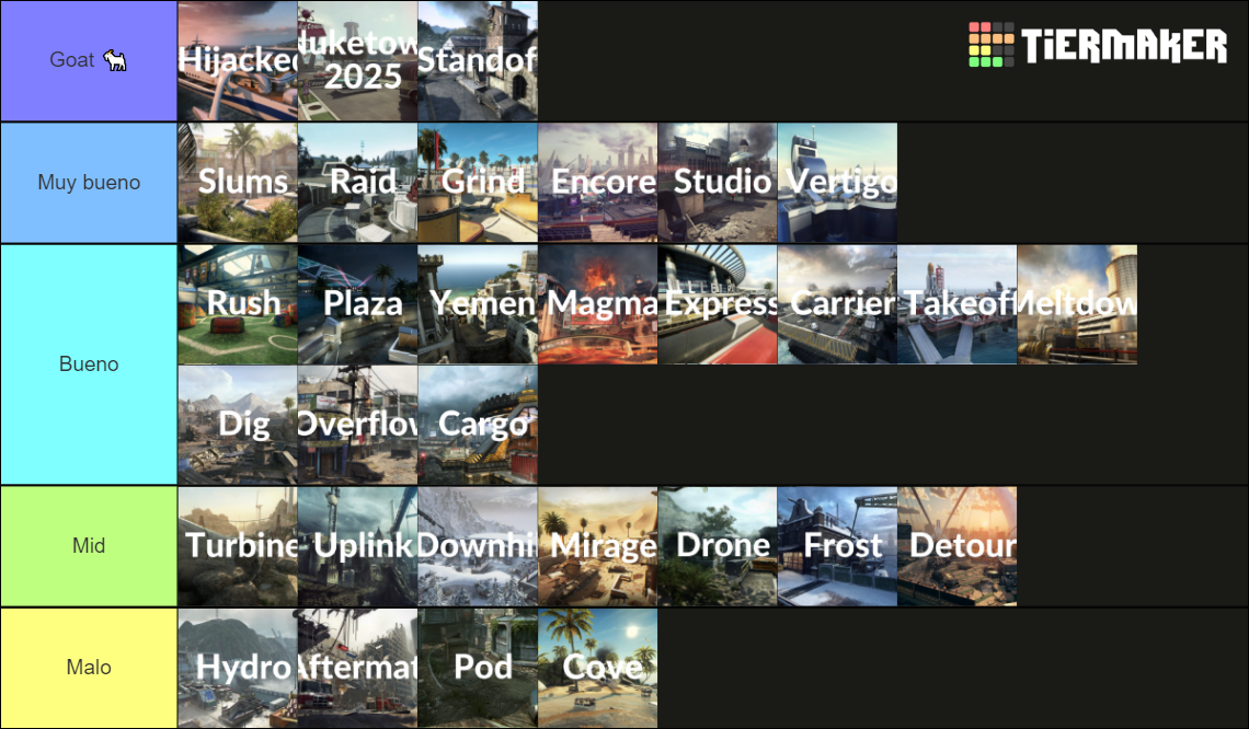 Call of Duty Black Ops II Multiplayer Maps (with DLC) Tier List ...