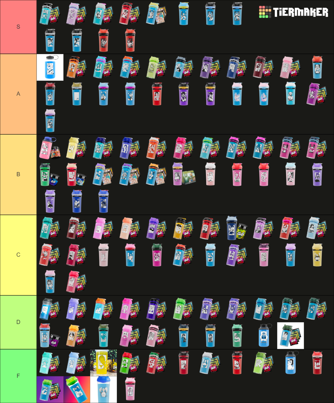 GamerSupps: All Waifu and Creator Cups (10/15/23) Tier List (Community Rankings) - TierMaker