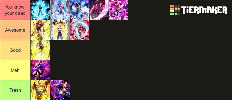 Dragon ball legend ultra Tier List (Community Rankings) - TierMaker