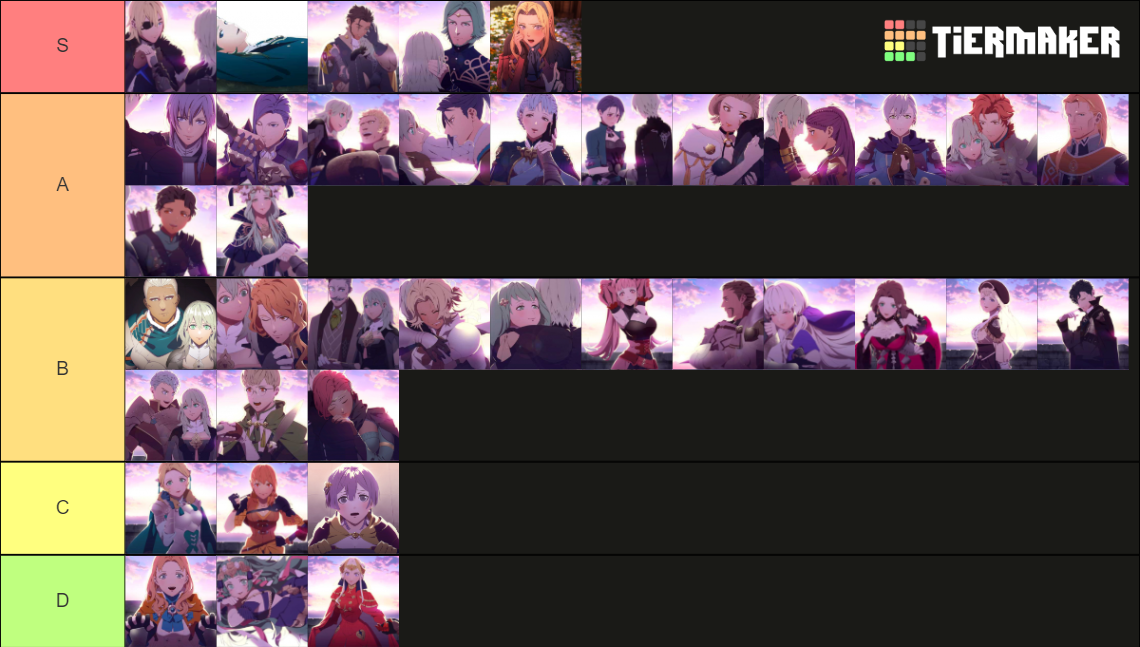 Fire Emblem Three Houses: S-Support Art Tier List (Community Rankings ...