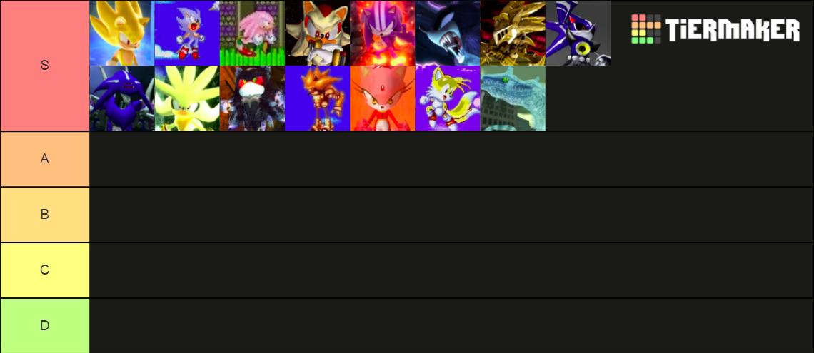Sonic Transformations Tier List (Community Rankings) - TierMaker