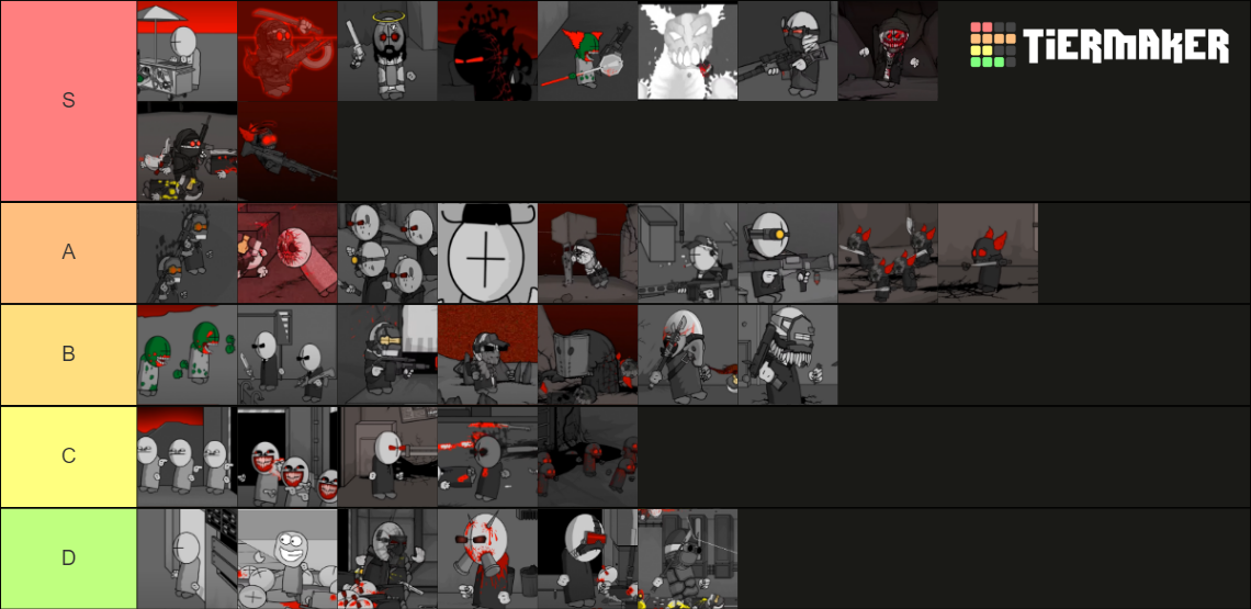madness combat all characters Tier List (Community Rankings) - TierMaker