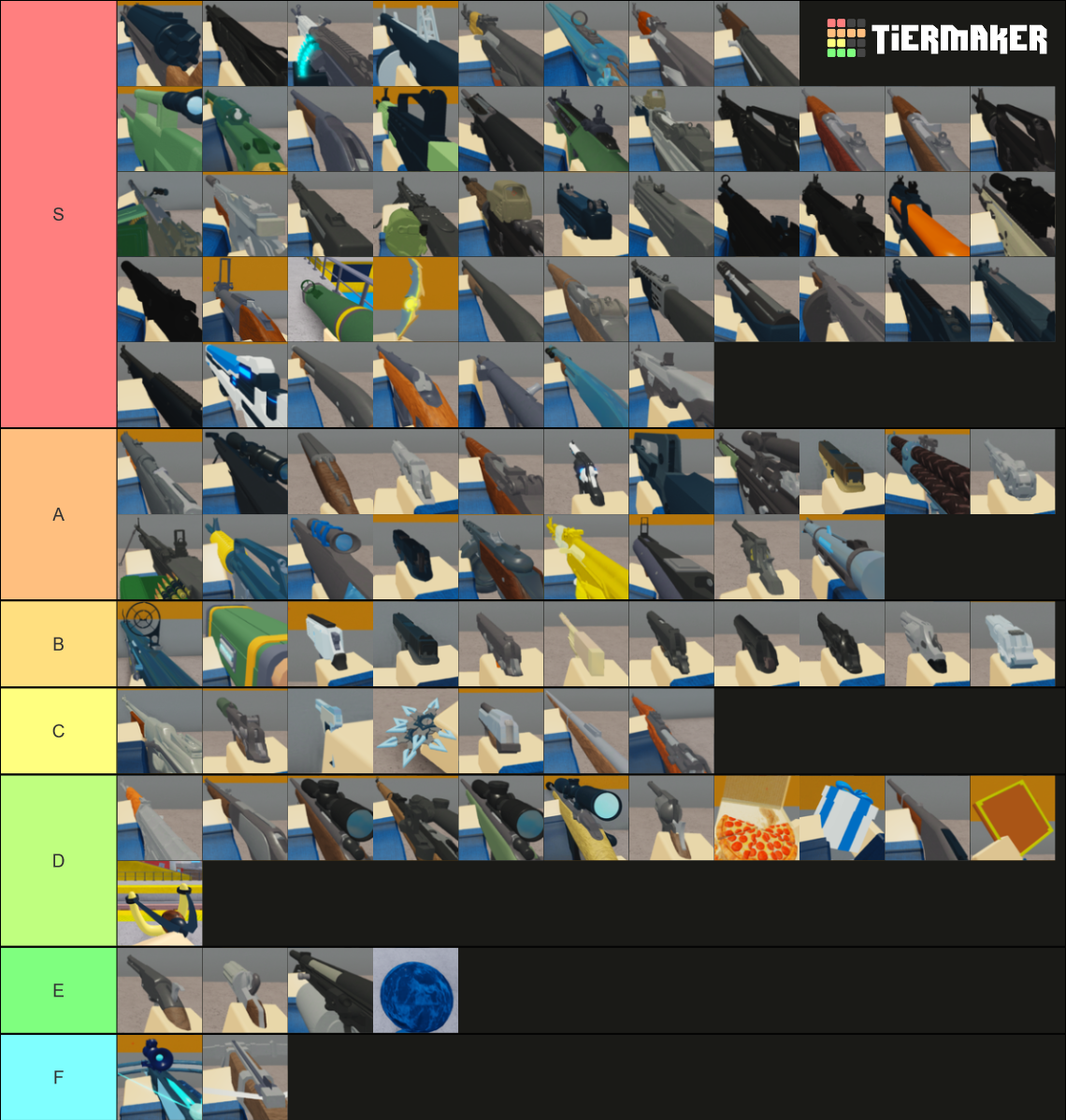 Arsenal (Roblox) weapon tier tist Tier List (Community Rankings ...