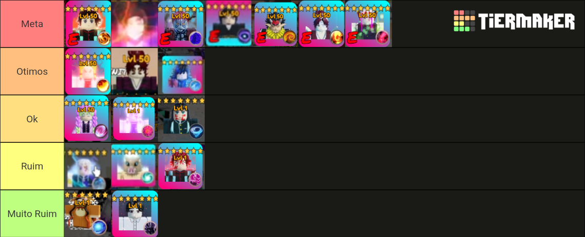 Demon slayer Tower defense Tier List (Community Rankings) - TierMaker