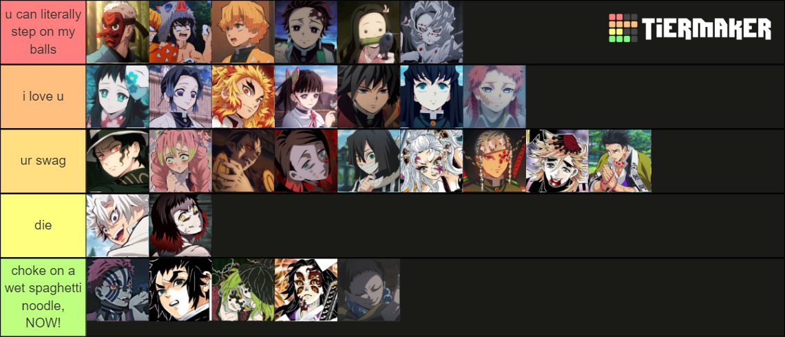 demon slayer characters and demons + ranks Tier List (Community Rankings) - TierMaker