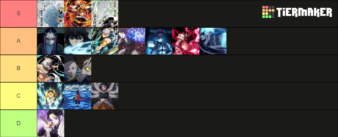 project slayer breathing/bda Tier List (Community Rankings) - TierMaker