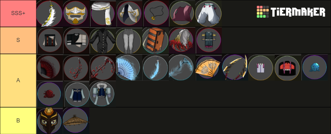 TRADING PROJECT SLAYERS Tier List (Community Rankings) - TierMaker