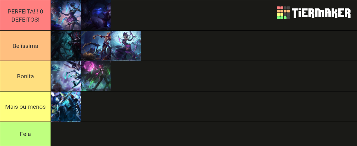 Lol skin Elise Tier List (Community Rankings) - TierMaker