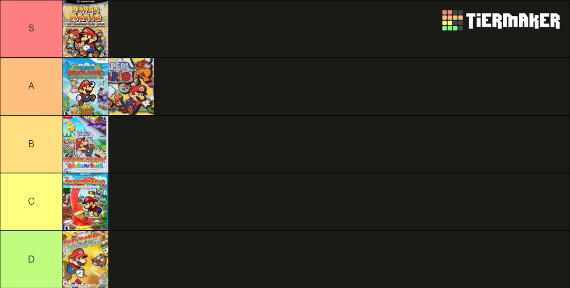 Paper Mario Games Tier List (Community Rankings) - TierMaker