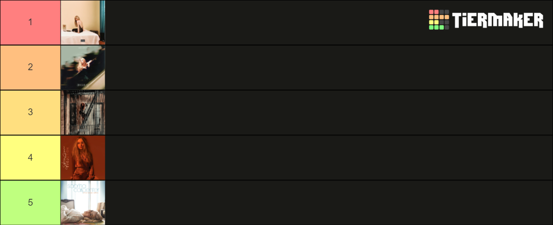 Sabrina Carpenter Albums Ranking Tier List (Community Rankings) - TierMaker