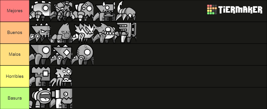 Robots de Geometry Dash Tier List (Community Rankings) - TierMaker