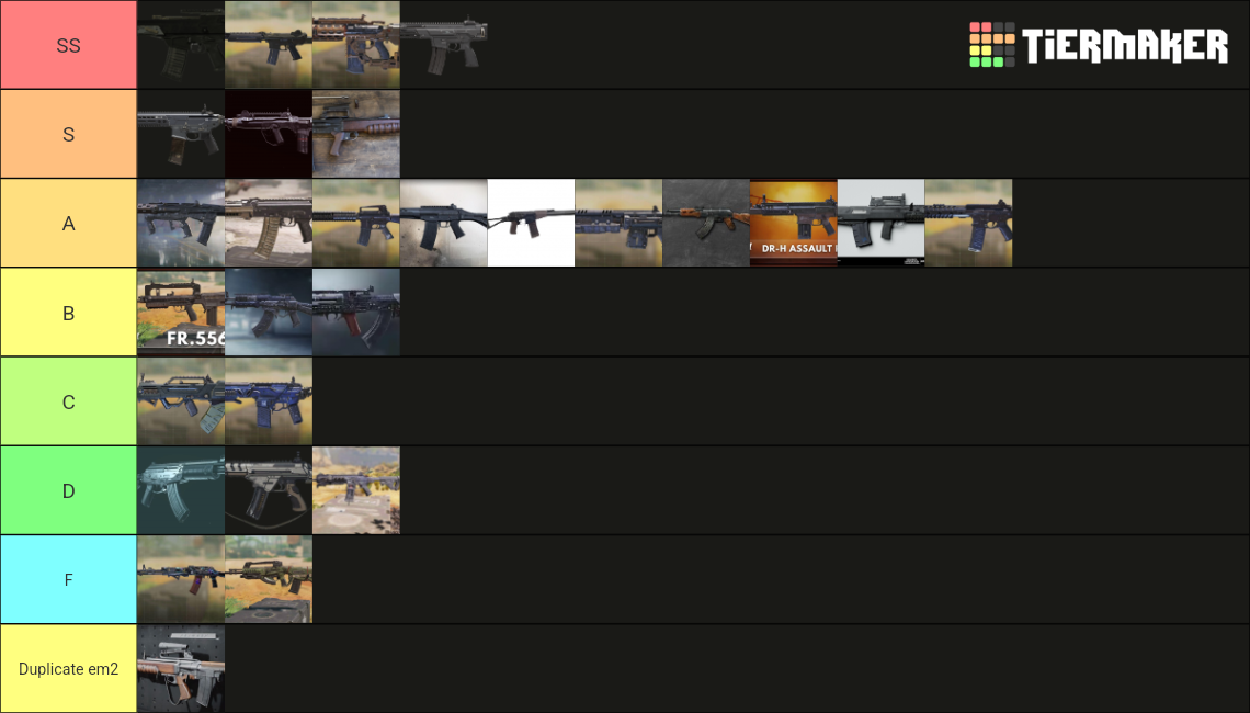Codm Ars Tier List Community Rankings Tiermaker