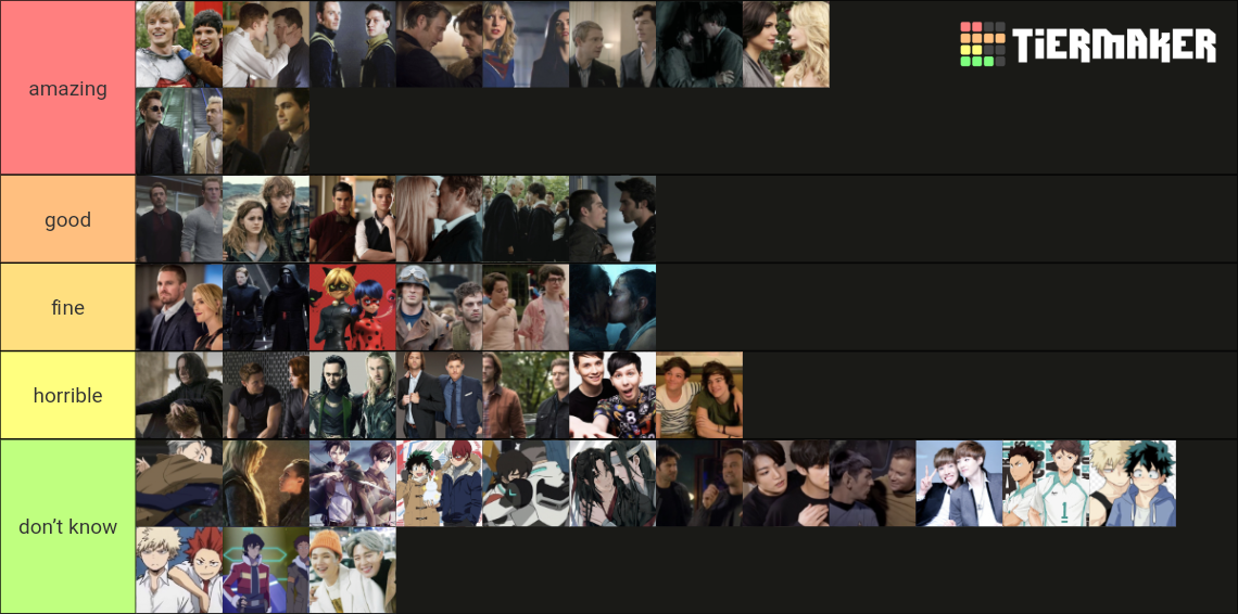 Top 50 Ships On ao3 Tier List (Community Rankings) - TierMaker