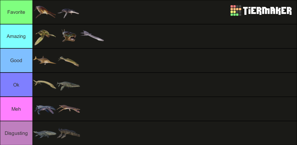 Jurassic world evolution 2: Aquatic species Tier List (Community ...