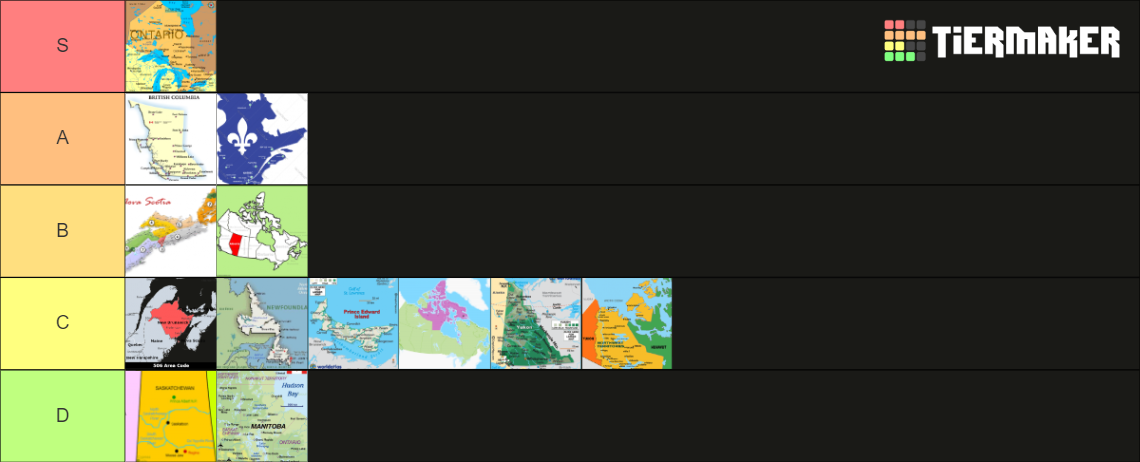 Canadian Provinces Tier List (Community Rankings) - TierMaker
