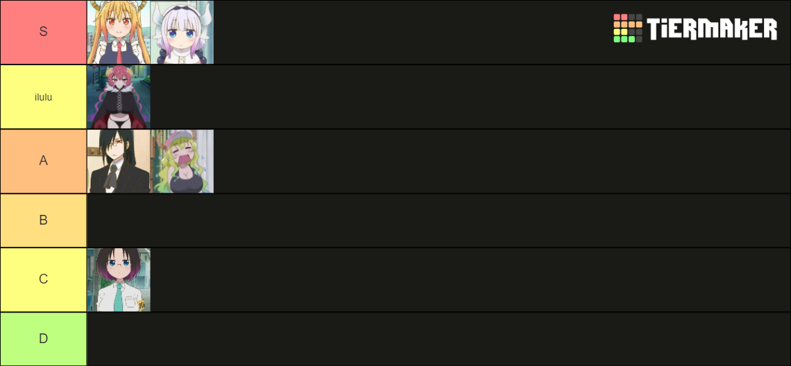 best dragons in miss kobayashis dragon maid Tier List (Community ...