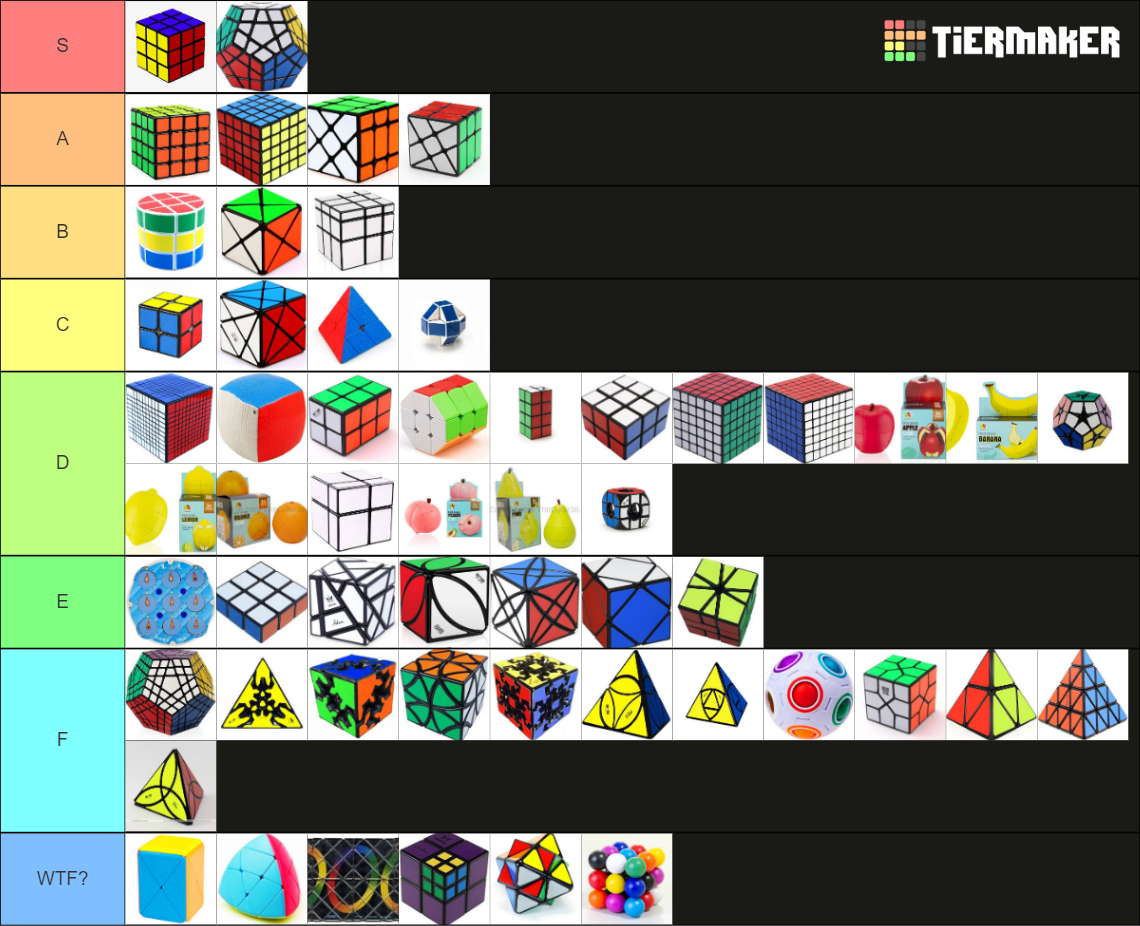 Rubik's Cubes Ranking Tier List (Community Rankings) - TierMaker